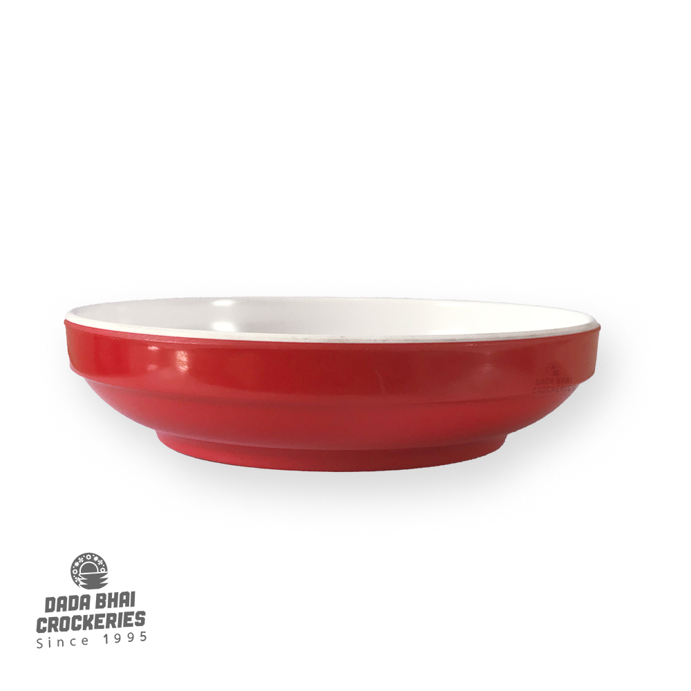 Italiano 8" Winter Bowl (Red-White) - Dada Bhai Crockeries